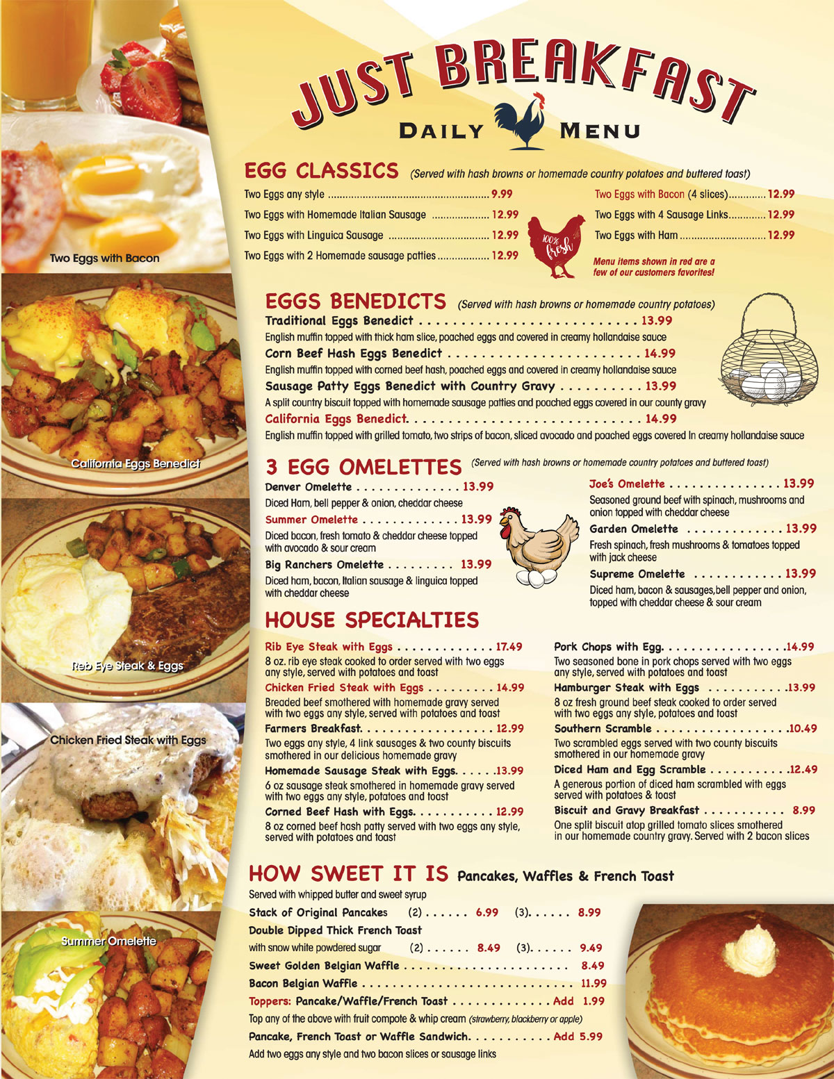 Our Menu – Just Breakfast – San Jose