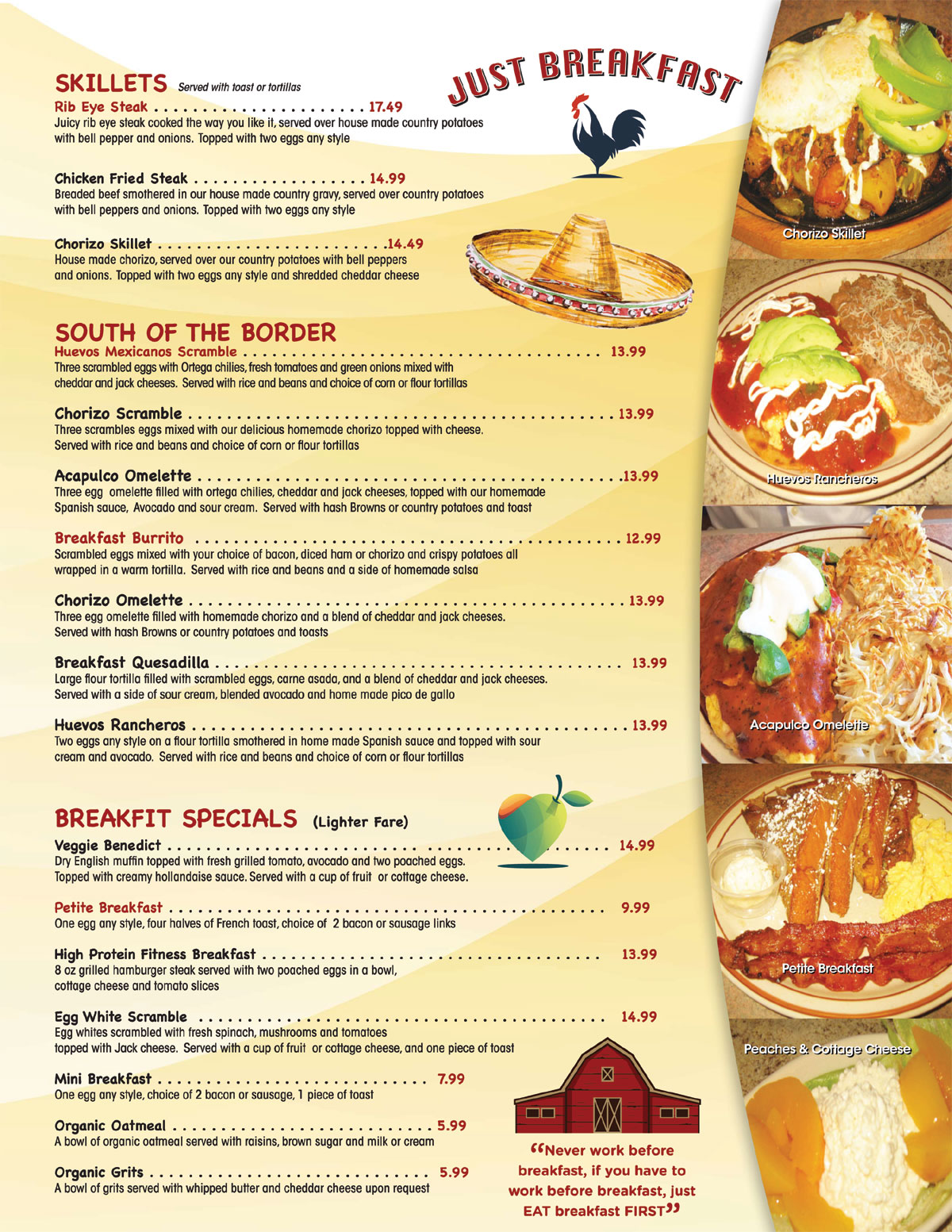 Our Menu – Just Breakfast – San Jose